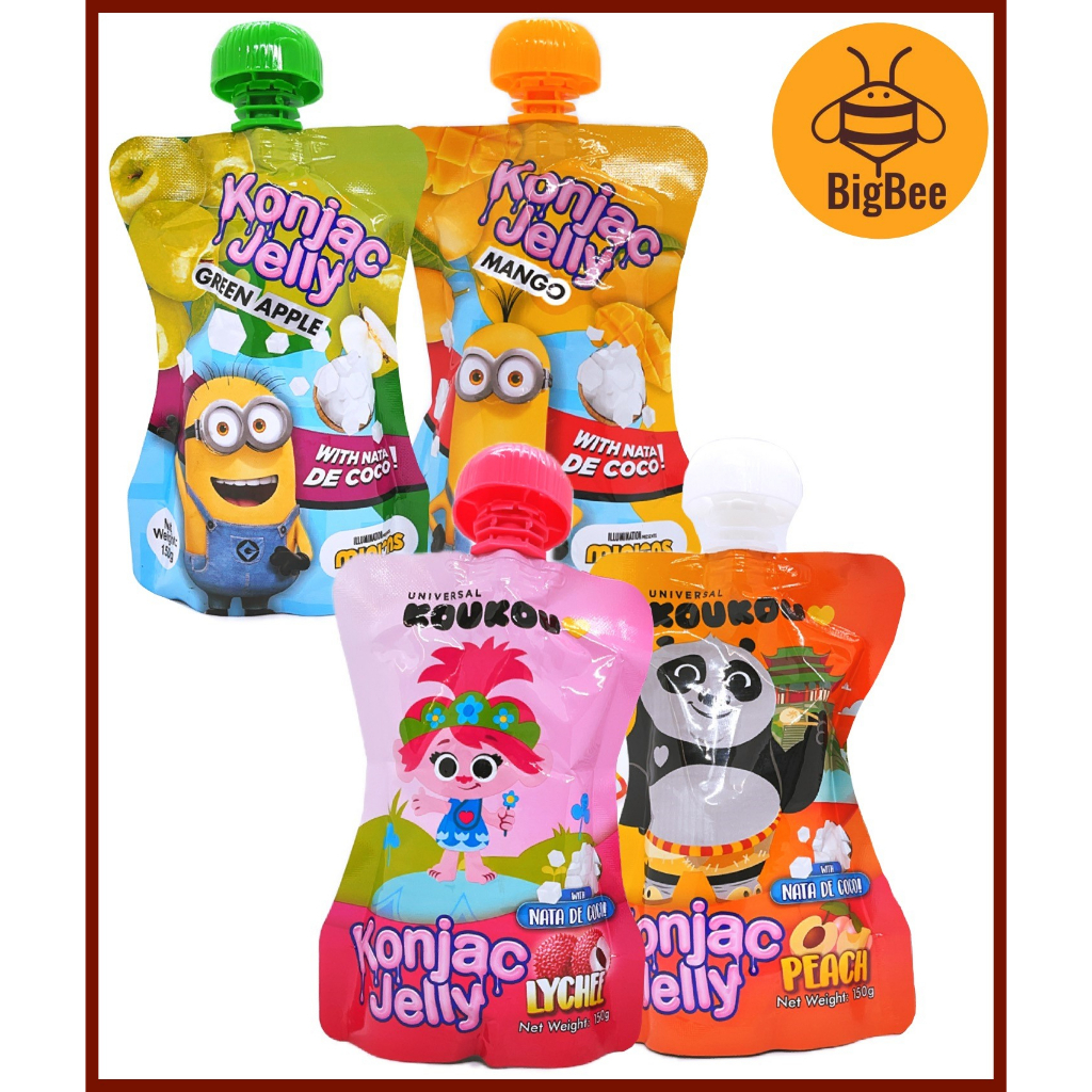 Konjac Jelly with Nata De Coco - 150g/pack Green Apple / Mango / Lychee ...