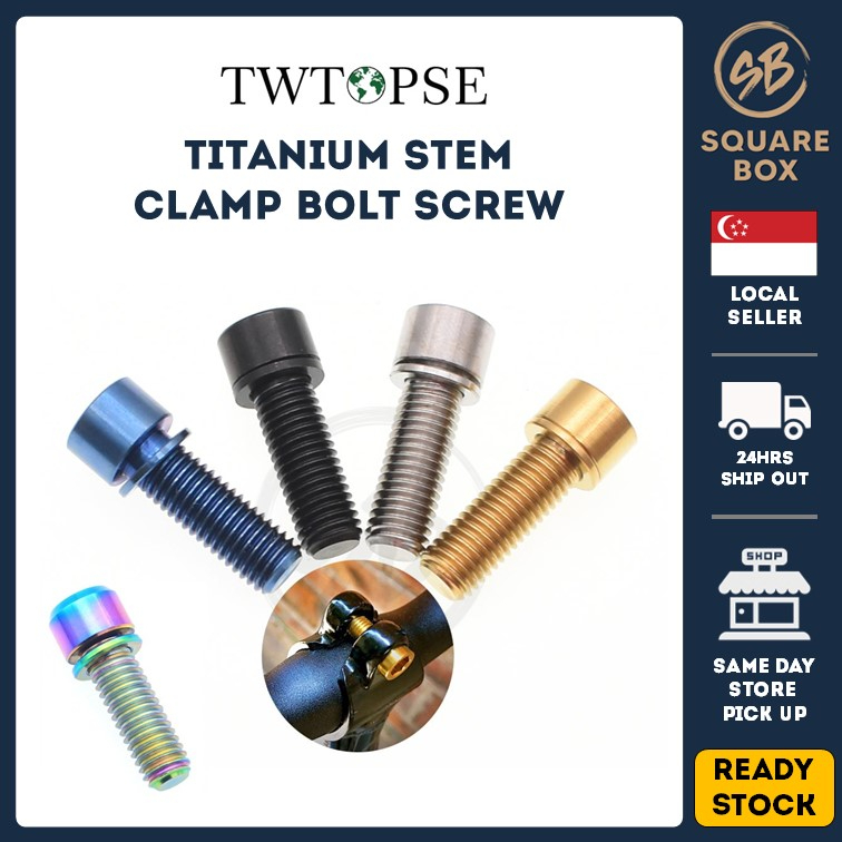 TWTOPSE Titanium Stem Clamp Bolt Srew For Brompton Folding Bike Stem ...