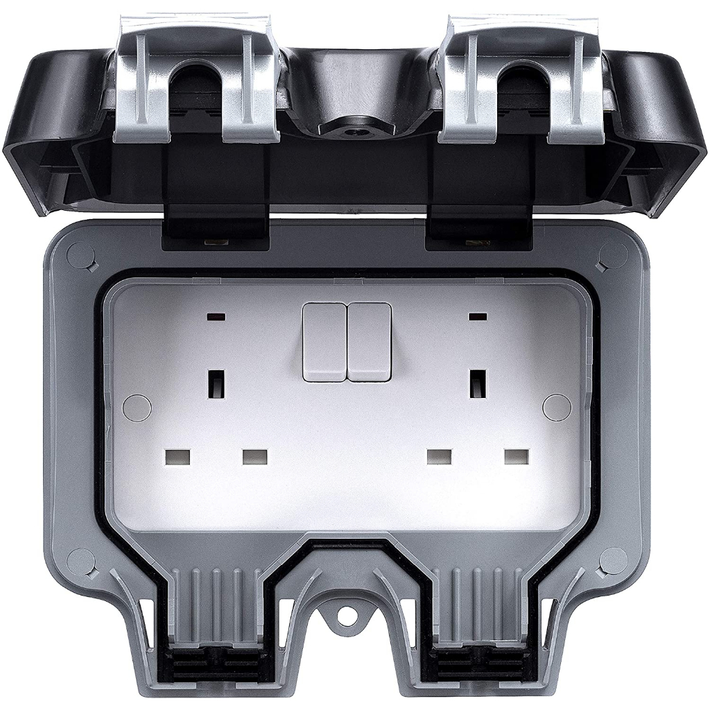 BG WP22 13 A 2-Gang Storm Weatherproof Outdoor Switched Socket Double ...