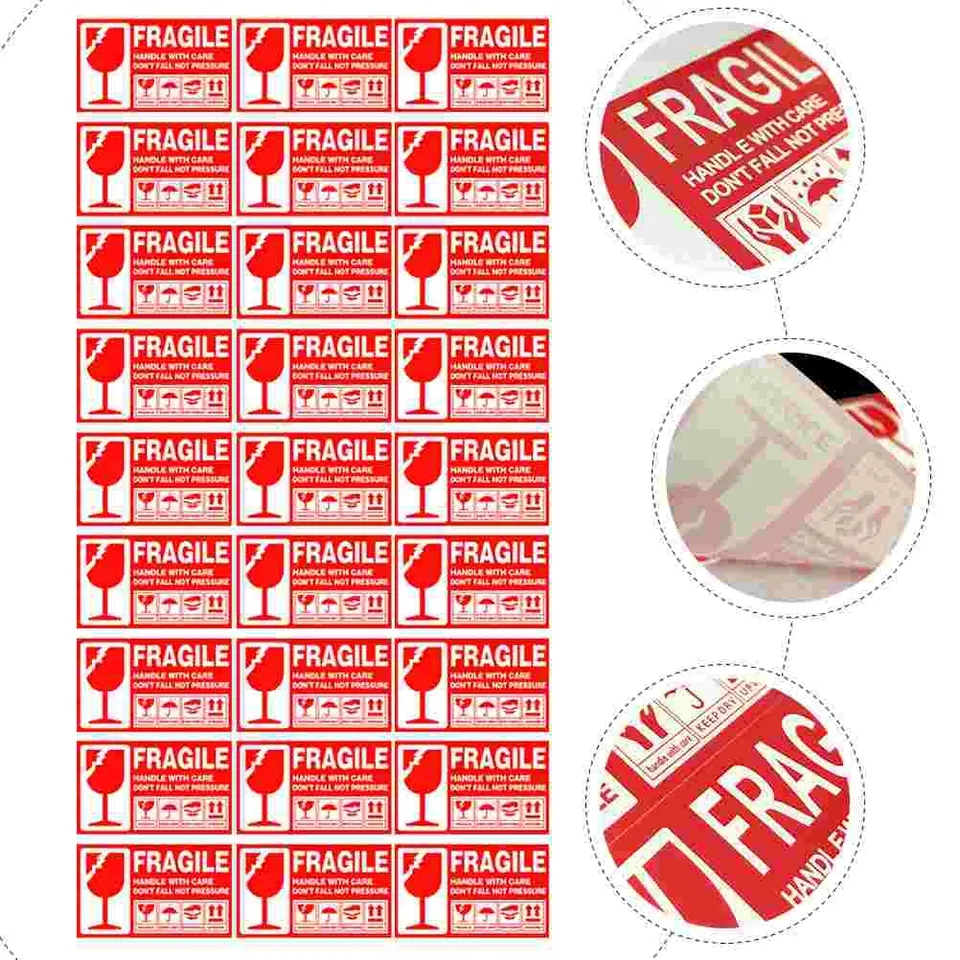 Adhesive Fragile Handle With Care Label Sticker for Carton Box Bubble ...