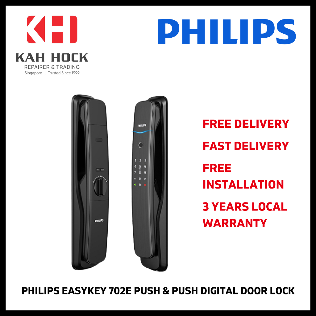 PHILIPS EASYKEY 702E PUSH & PUSH DIGITAL DOOR LOCK - 3 YEARS LOCAL ...