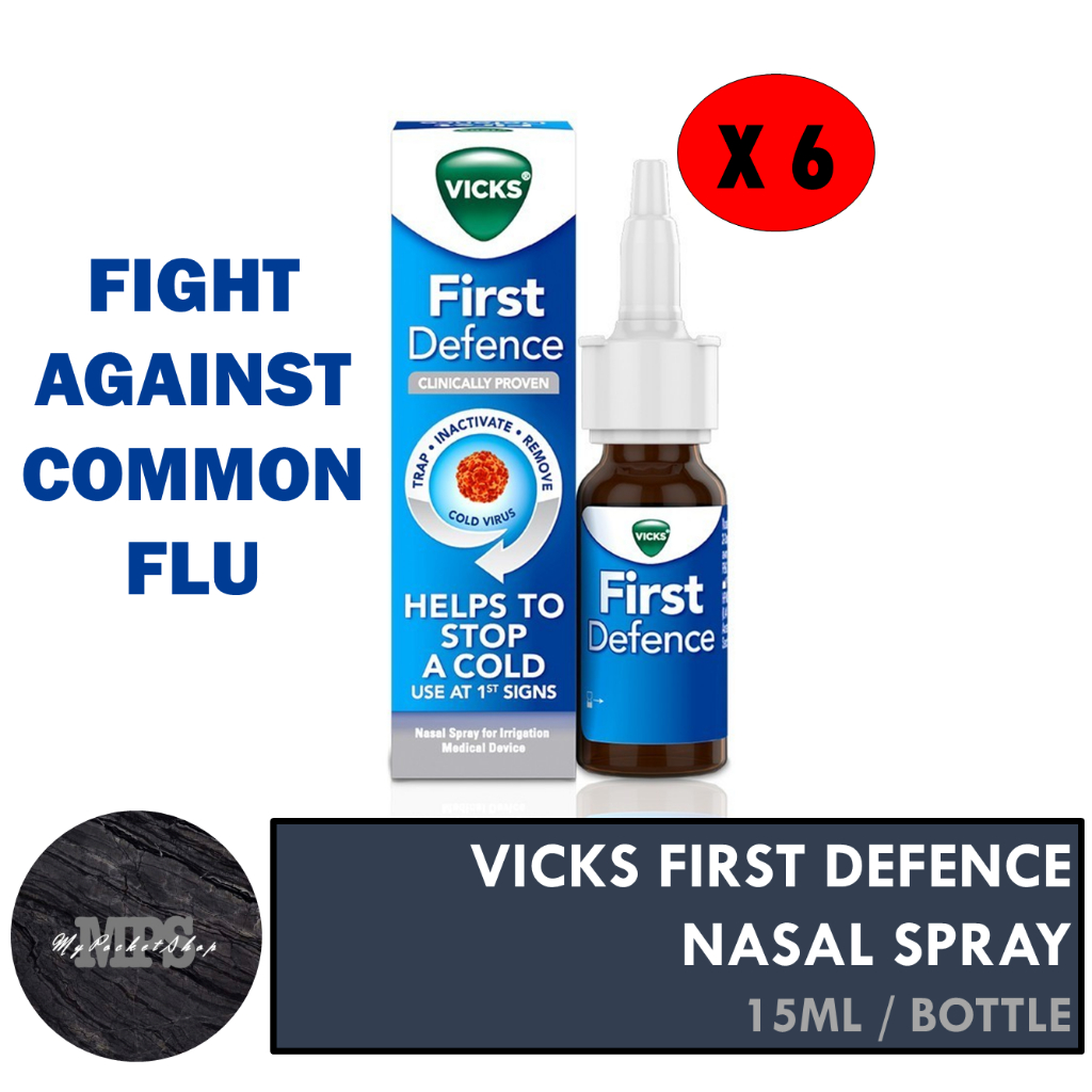 (BUNDLE OF 6) Vicks First Defence Nasal Spray 15ml | Shopee Singapore