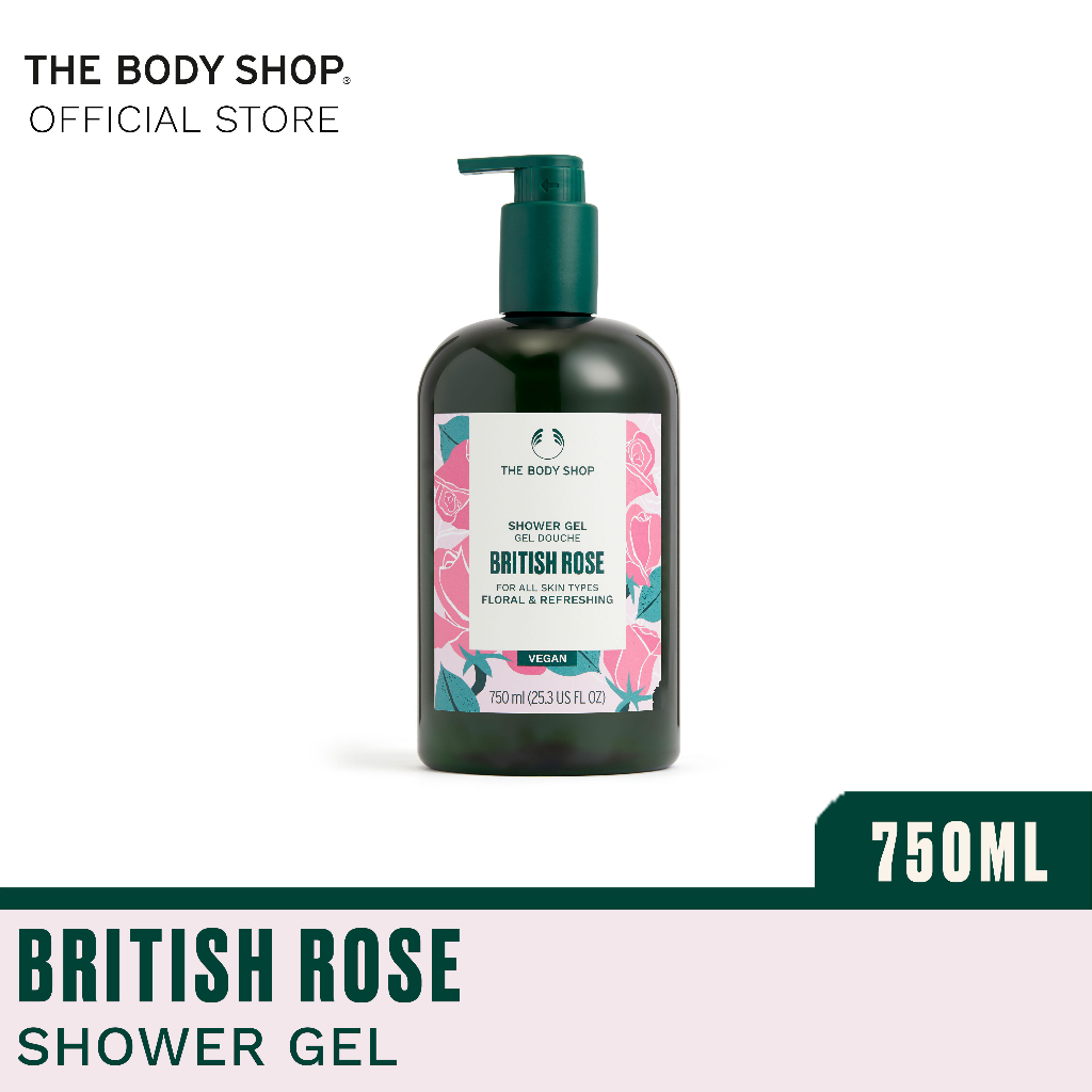 The Body Shop British Rose Shower Gel 750ML | Shopee Singapore