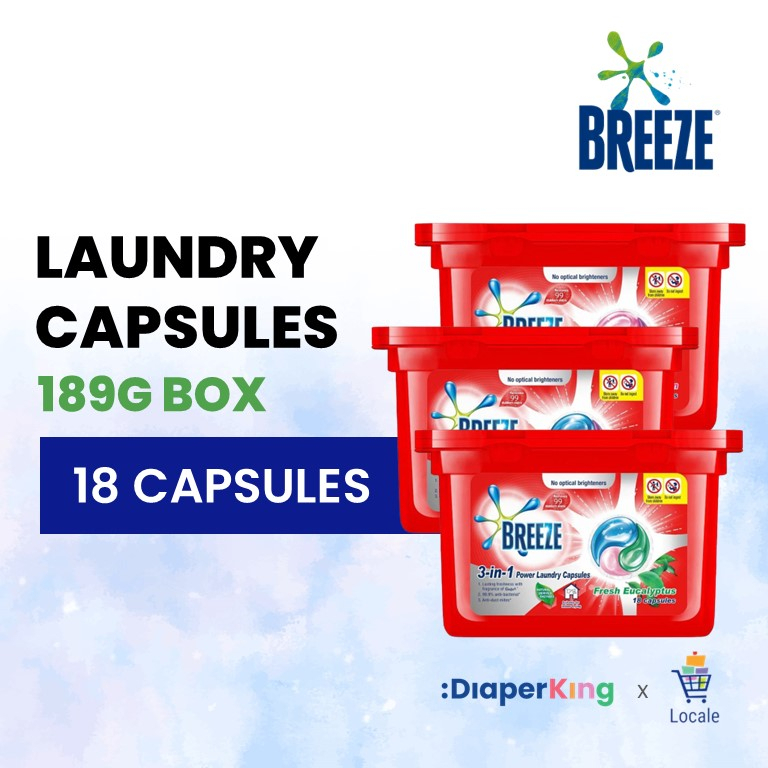 Breeze 3-in-1 Power Laundry Capsules, 18s | Shopee Singapore