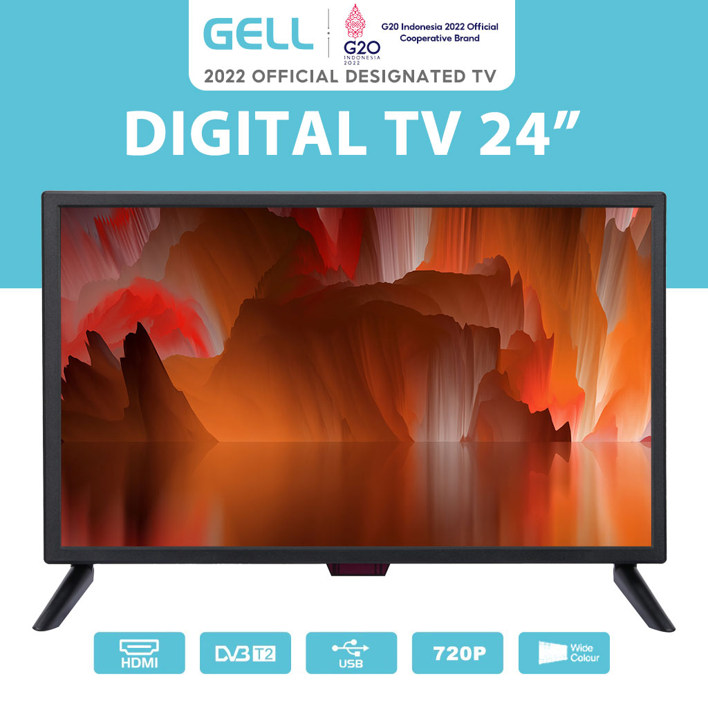 GELL Digital TV 24 inch HD LED TV DVBT-2 Built-in MYTV | Shopee Singapore