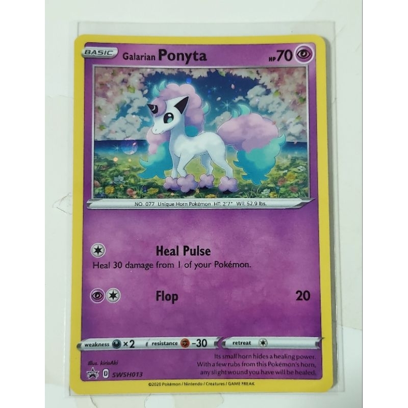 Pokemon swsh013 galarian ponyta promo holo card | Shopee Singapore