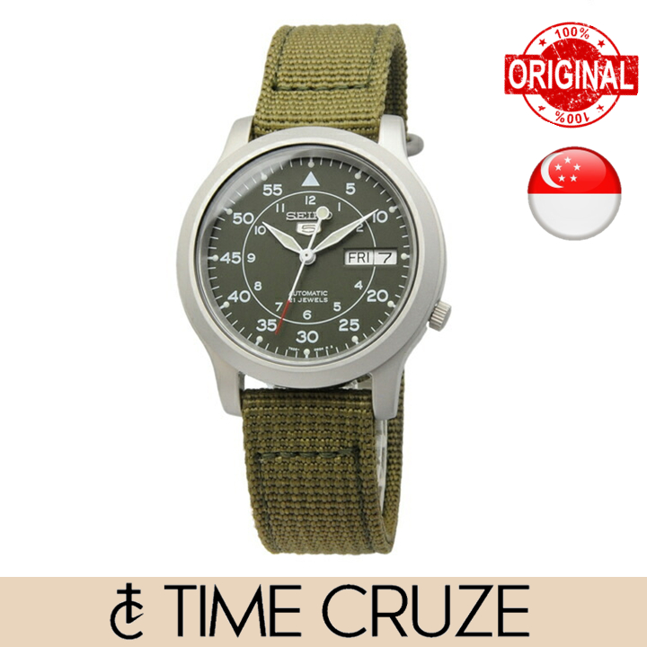 [Time Cruze] Seiko 5 SNK805K2 Classic Military Automatic Army Green ...