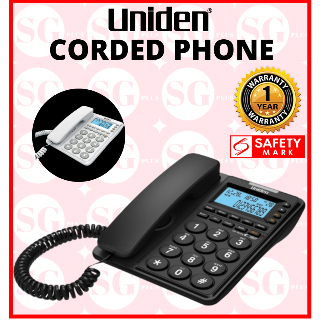 Uniden AT6411 Big Button & Big Display Digital Corded Phone | Shopee ...