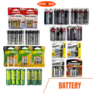 All Battery [ Eveready / Maxell / GP / Energize ] - AA / AAA / D size ...