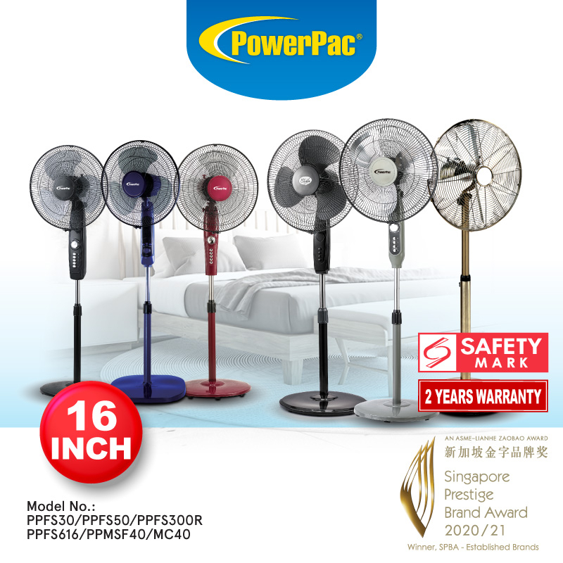 PowerPac Stand Fan 16 inch Standing fan (PPFS30/PPFS50/PPFS300R/PPFS616 ...