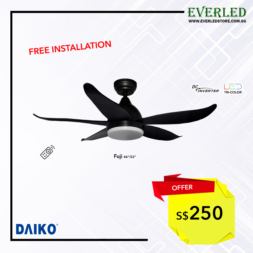 [FREE INSTALLATION] [READY STOCK] DAIKO DC Fuji 46"/52" (with Tri-Color ...