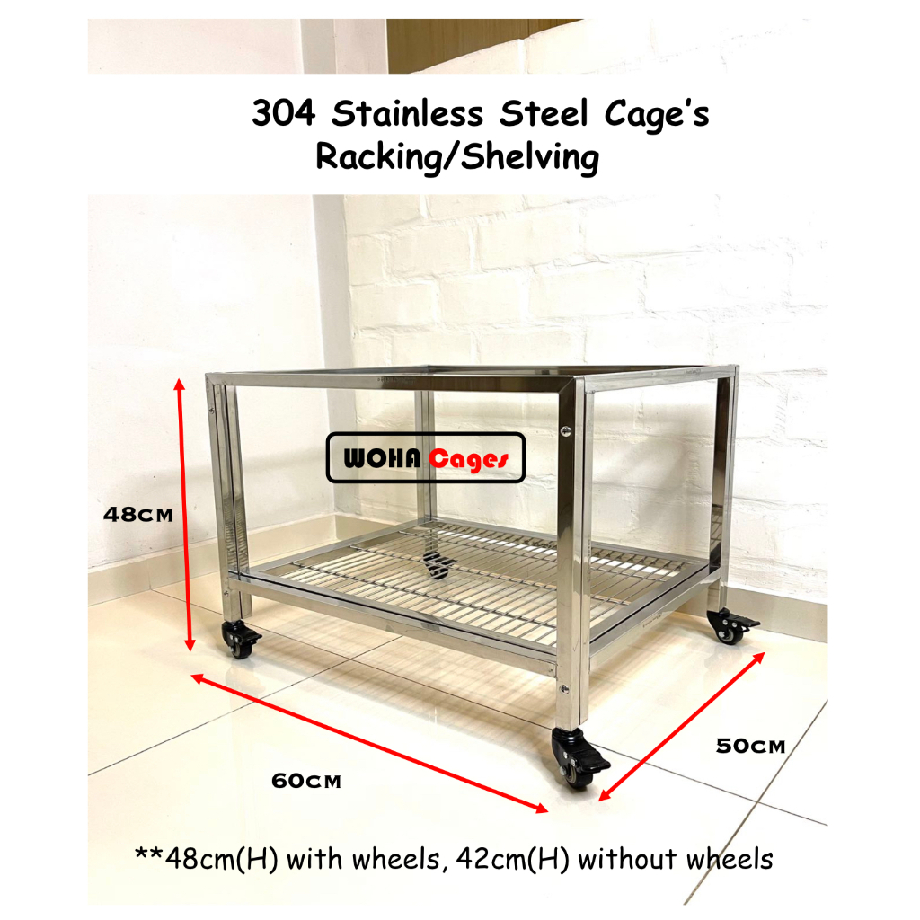 [WOHA] Detachable 304 Stainless Steel Cage's Racking, Shelving | Shopee ...