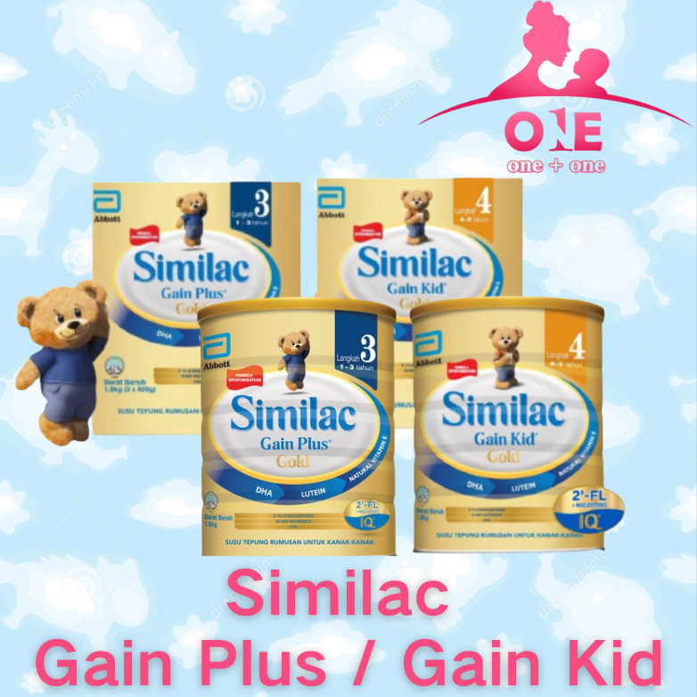 Similac Gain Plus - Stage 3 / Gain Kid - Stage 4 1.8KG & 3.0KG Tin ...