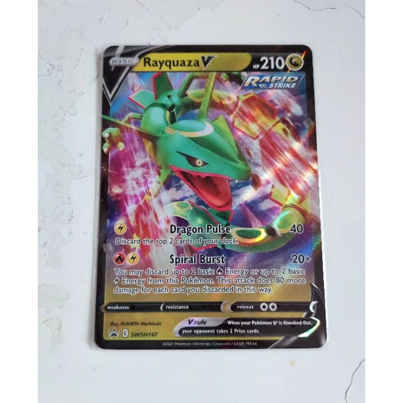 Pokemon swsh147 rayquaza v promo card | Shopee Singapore