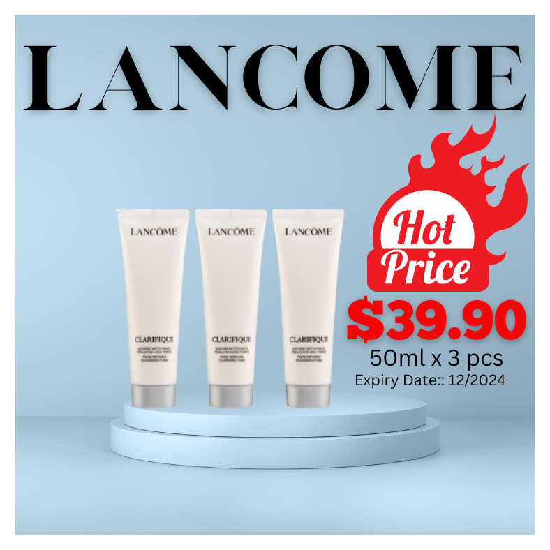 Lancome Clarifique Pore Refining Cleansing Foam 50ml x 3pcs (Made in ...
