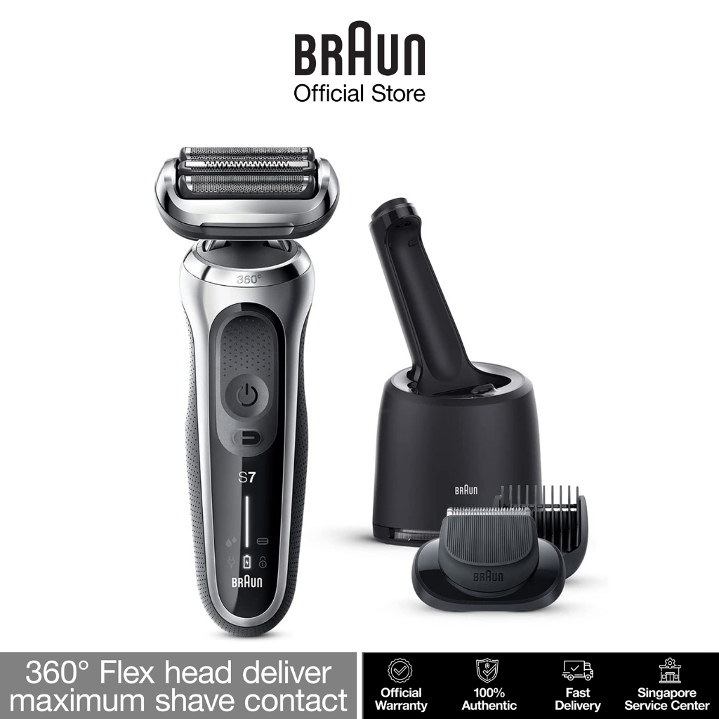 Braun Series 7 71 S7500cc Flex Electric Shaver for Men Rechargeable Wet ...