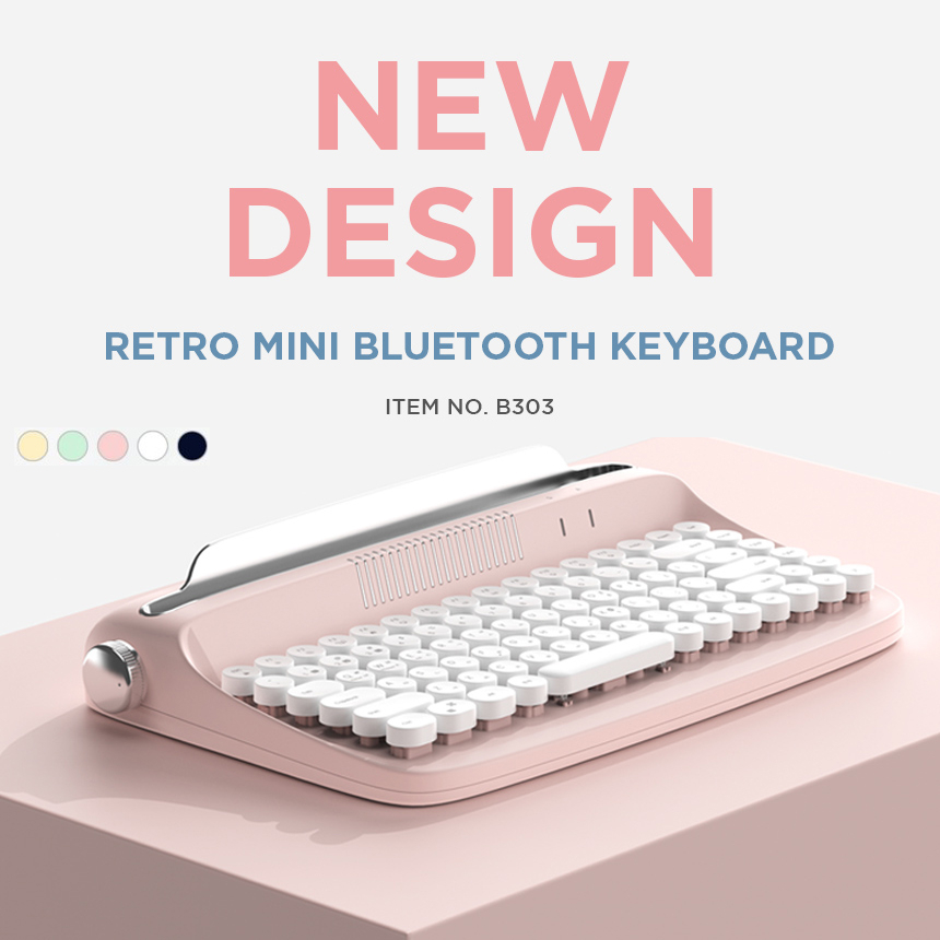 Actto Retro Mini Bluetooth Multipairing Keyboard B303 / 5 colors NEW ...