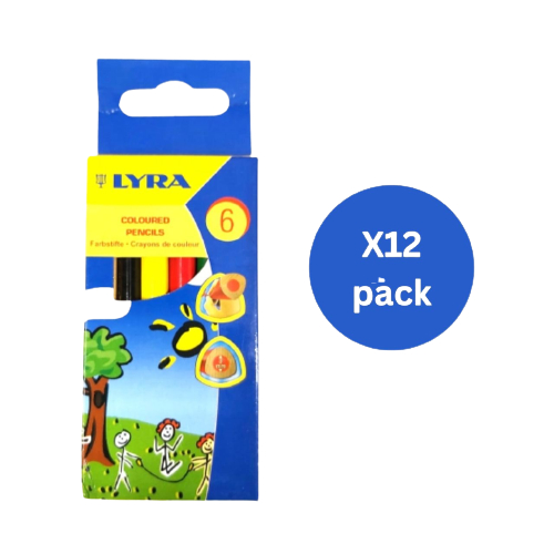 Bundle Set of 12 Boxes of Lyra Colour Pencils Short - 6 assorted ...
