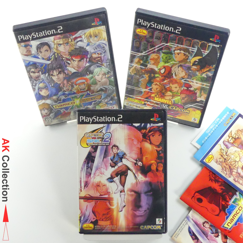 Lot 3 PS2 Capcom VS SNK 2 Marvel VS Capcom 2 Namco X Capcom Set ...