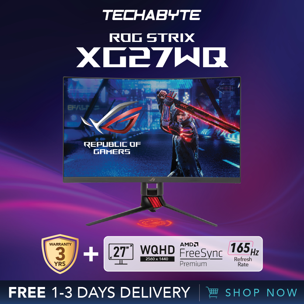 Asus ROG STRIX XG27WQ | 27" WQHD | VA |165Hz |1ms | Free-Sync Premium ...