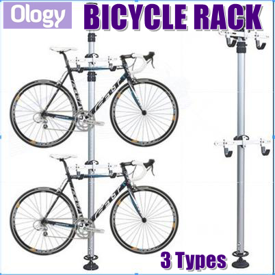 Bicycle Storage Rack Hanger Triple Bike Stand Shelf Tower Telescopic ...
