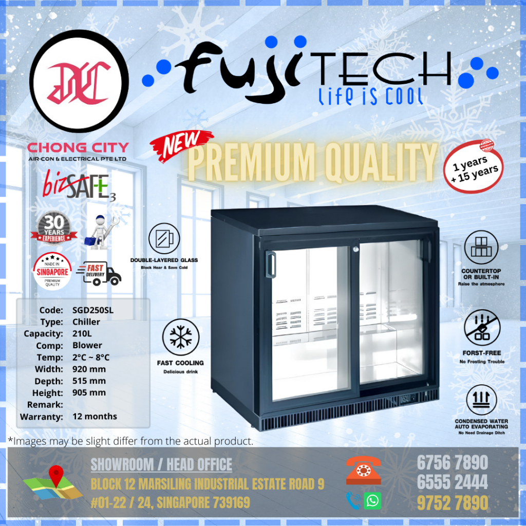 FUJITECH 2 Door Countertop Sliding Glass Chiller - SGD250SL | Shopee ...