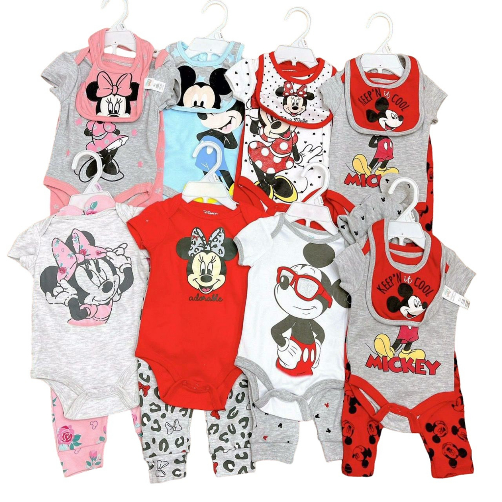 [SG LOCAL SELLER] Original Disney Baby Mickey & Minnie 3pc Set 0-6mths ...