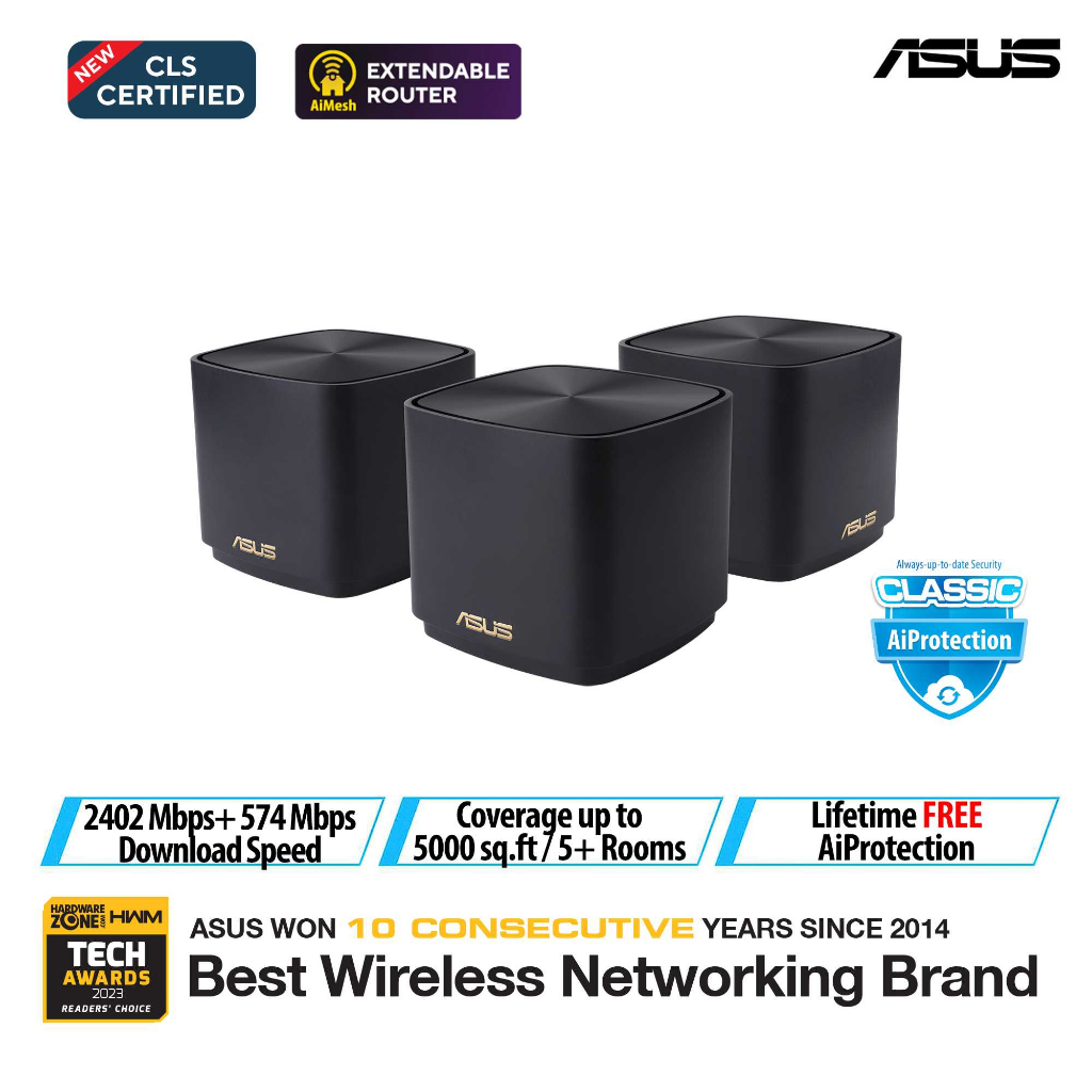 ASUS ZenWiFi XD5 Whole-Home Dual-Band Mesh WiFi 6 System XD5 - 3,000 ...