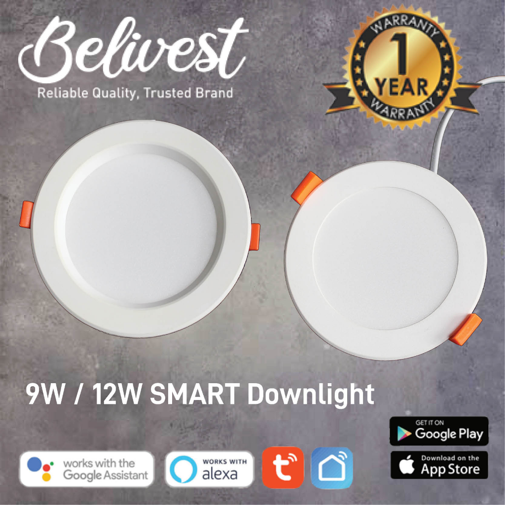 100% Wifi Smart LED Downlight / 9w, 12w / Dimming / Light Grouping ...