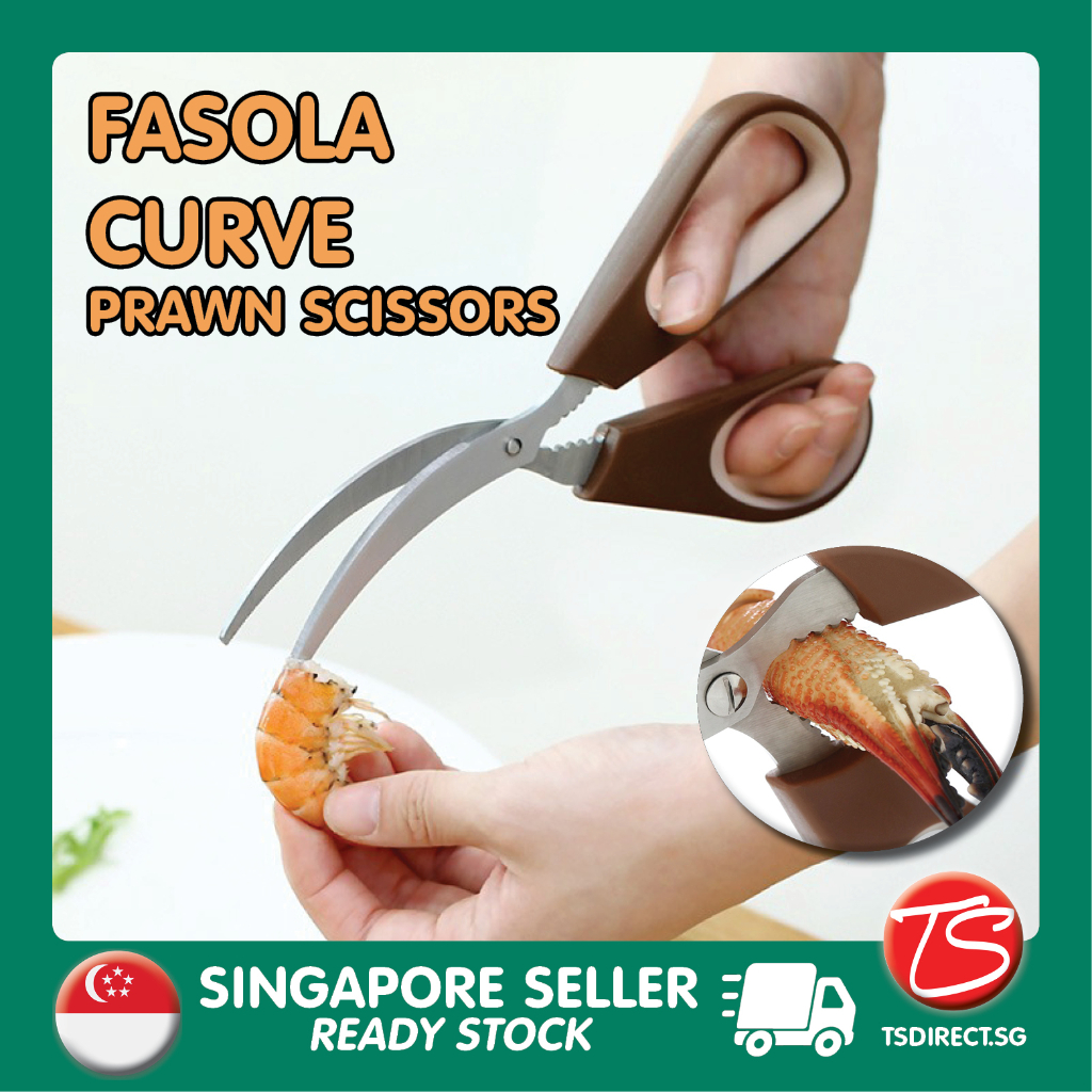 [ SG STOCK ] FASOLA Stainless Steel Curve Kitchen Seafood Shrimp Prawn ...