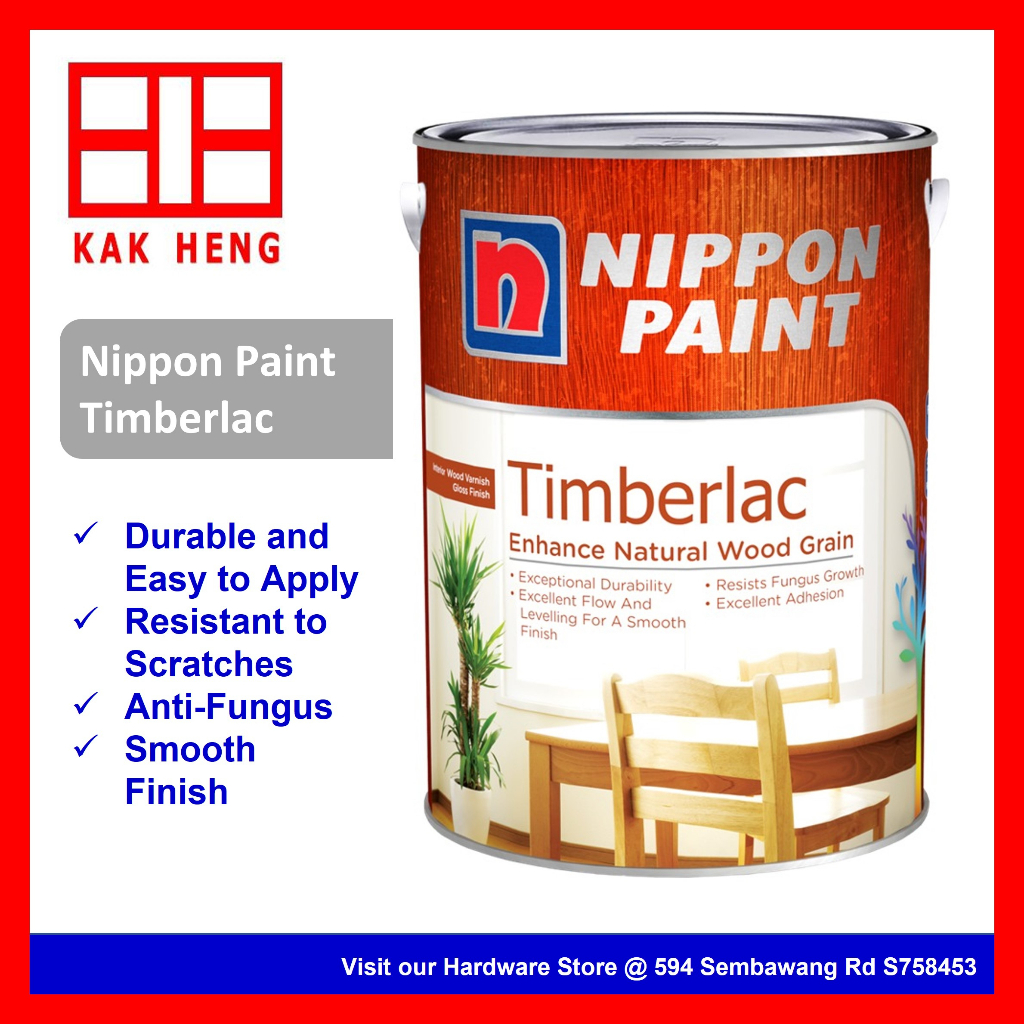 Nippon Paint Timberlac Enhance Wood Grain Resist Fungus Strong Adhesion ...