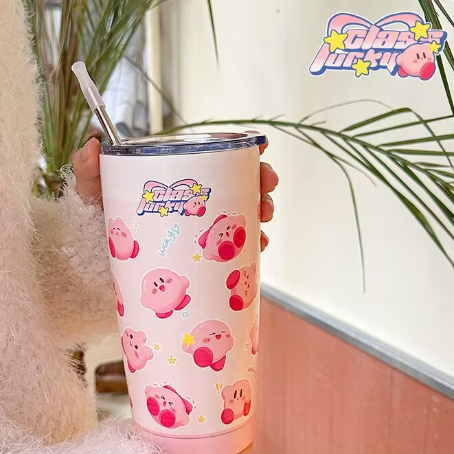 Ohaya 600ml Kirby stainless steel cup portable handy cup straw cup 304 ...