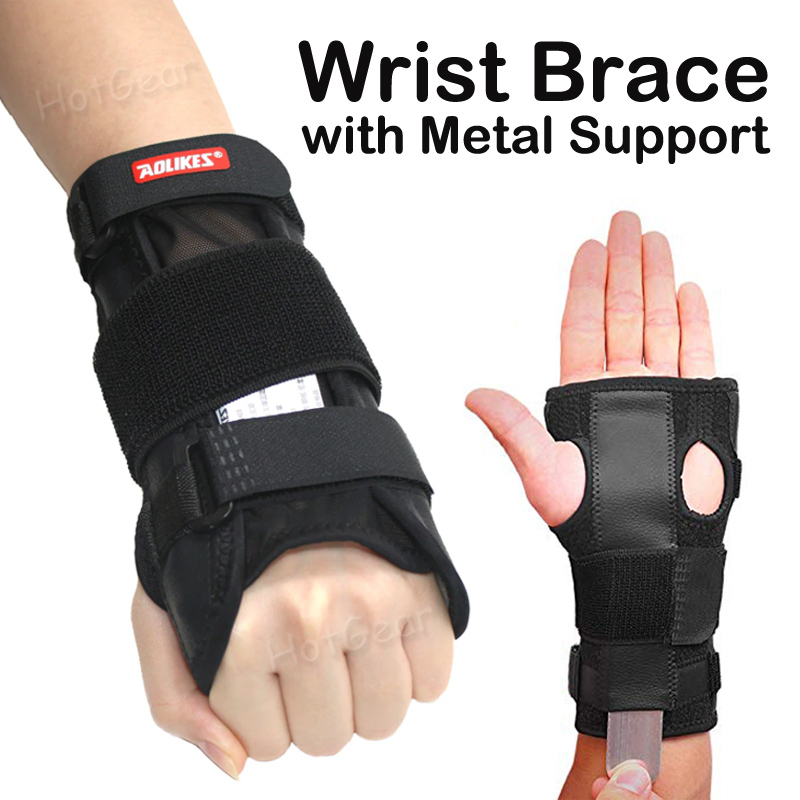 Metal Support Wrist Brace Pro Wrist Protection for Sprain Recovery Pain ...