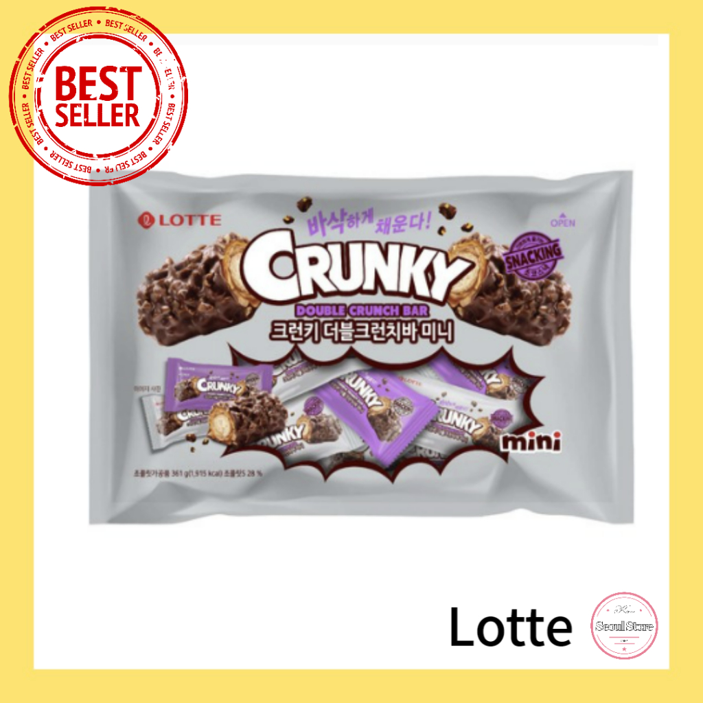 [Lotte] double crunky mini bar 361g | Shopee Singapore