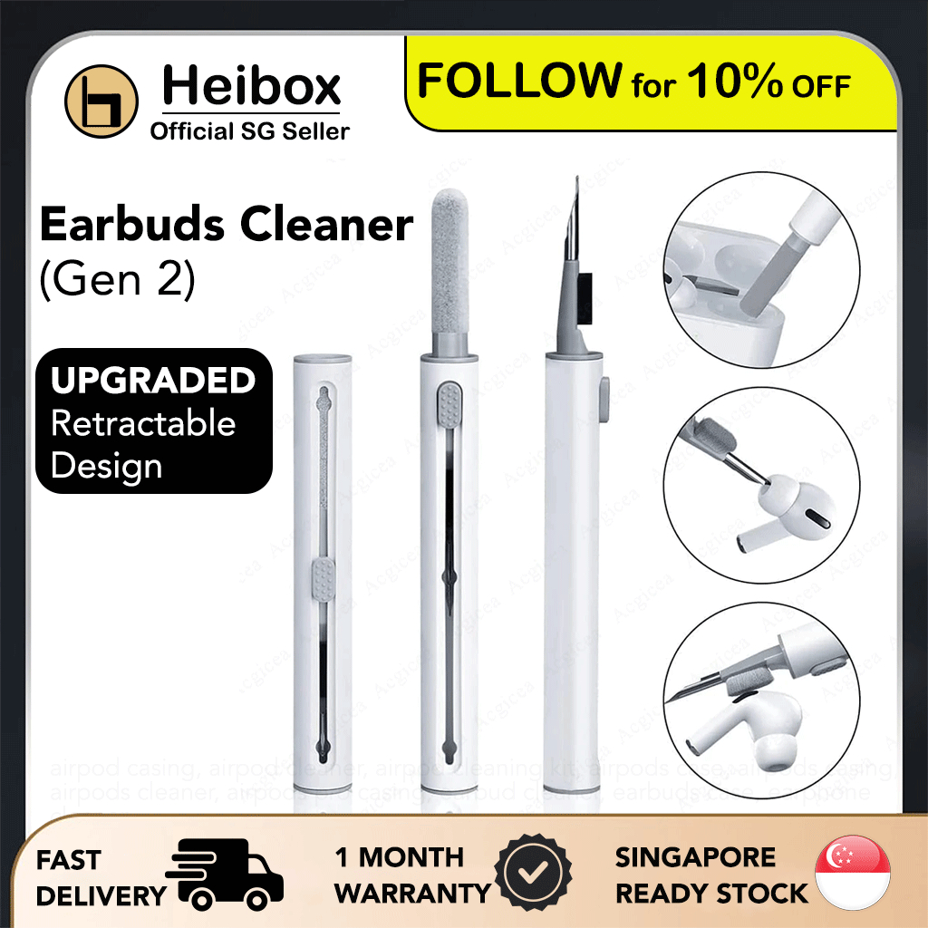 Heibox Earbuds Cleaner Tool for AirPods Bluetooth Earphones Wireless ...