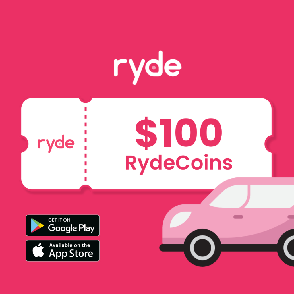 SGD100 - Ryde Voucher Code