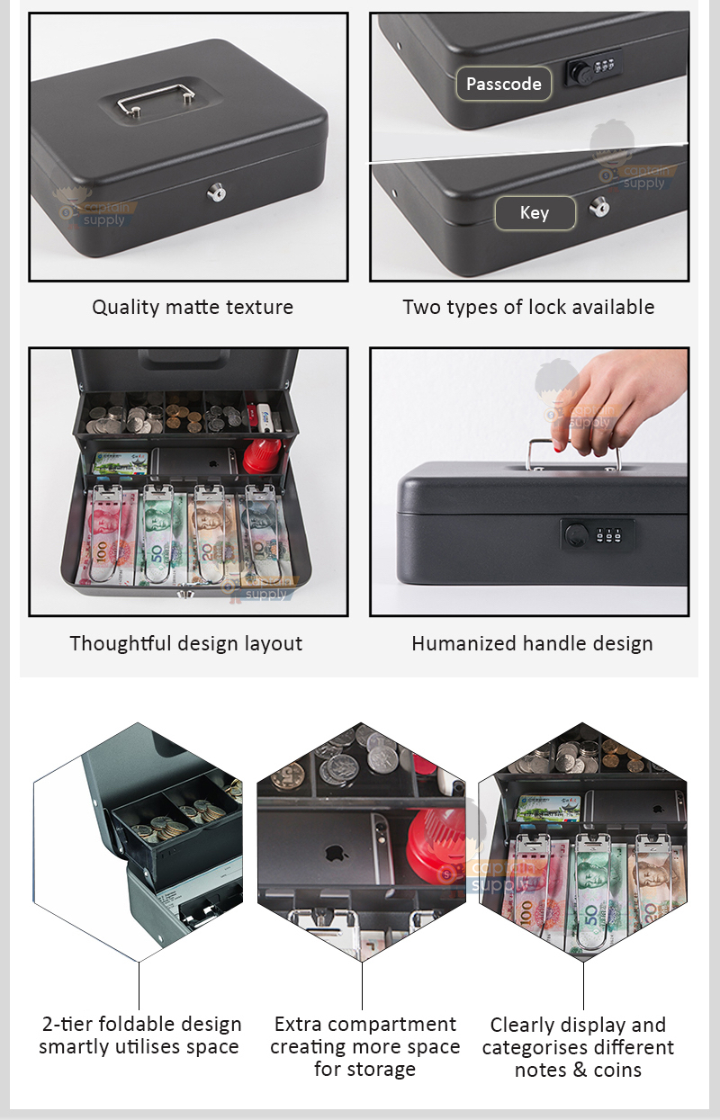 Key Lock / Passcode Lock Cash Cashier Box | Shopee Singapore