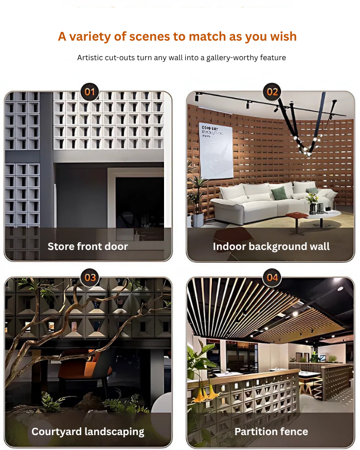 PU Ventilation Block Decorative Divided Panels Lightweight Waterproof ...