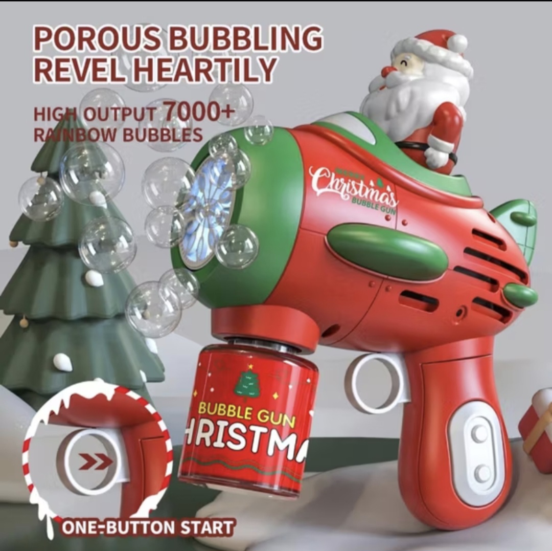Handheld Christmas themed Bubble Machine Santa Clause Bubble Machine ...