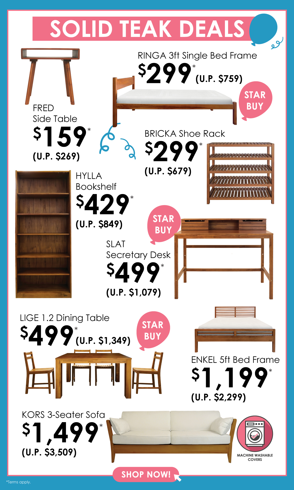 Scanteak Official Store, Online Shop Mar 2023 | Shopee Singapore