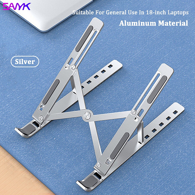SANYK Folding Aluminum Laptop Stand / Abs Plastic Laptop Stand Desktop ...