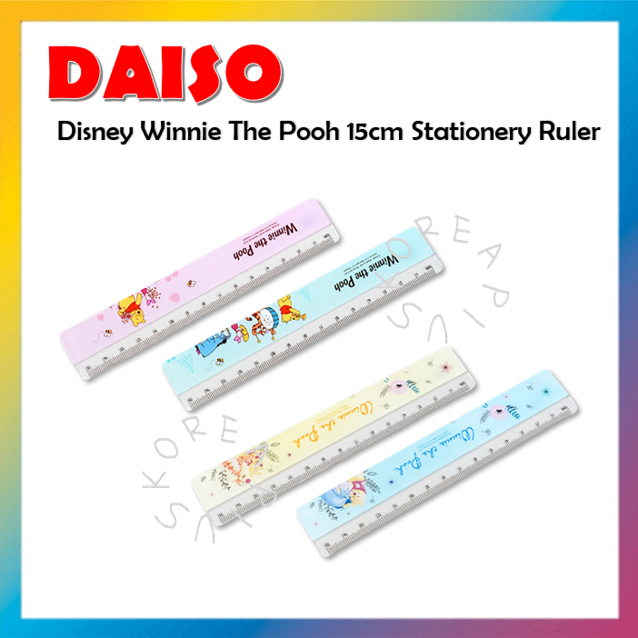 [DAISO] Disney Winnie The Pooh 15cm Stationery Ruler 2pcs | Shopee ...