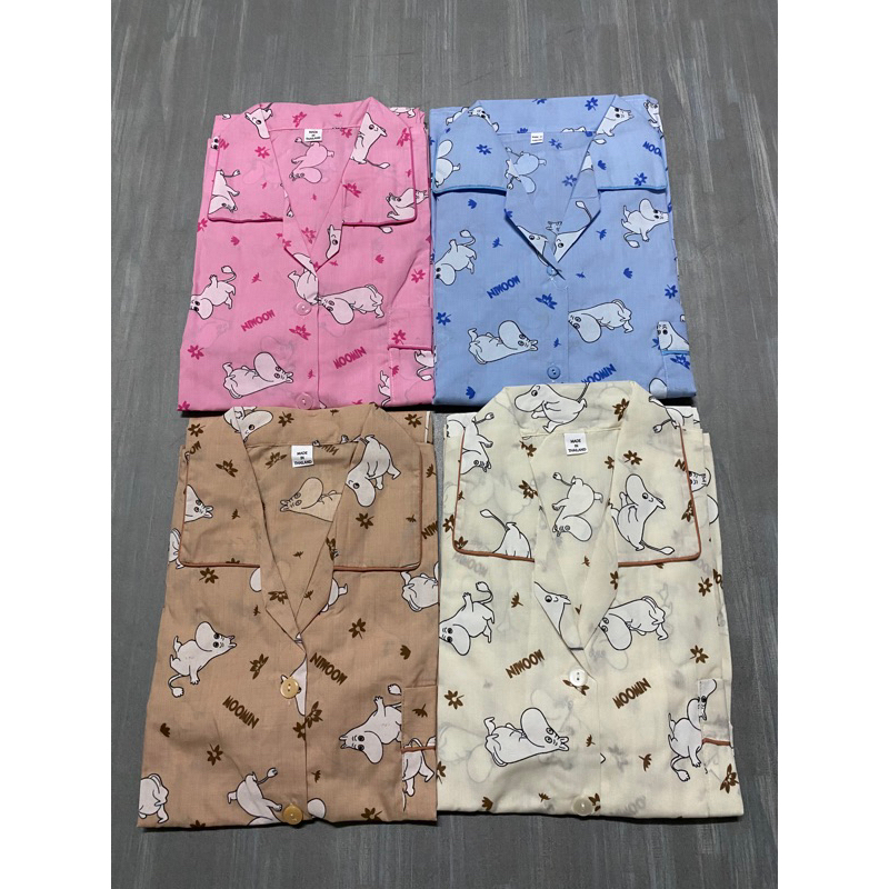 Pajamas With Short Sleeves-Legs (New Moomin) | Shopee Singapore