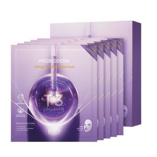 BOH, PROBIODERM Lifting T3 Collagen Gel Masks, 5pcs. facial sheet mask ...
